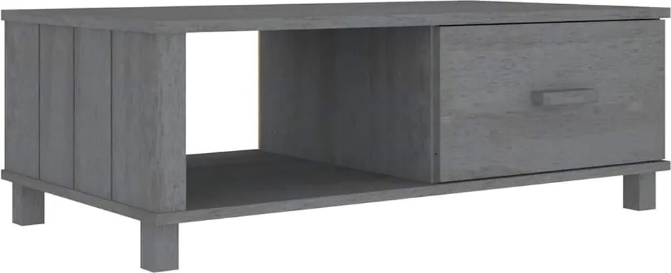 Konferenční stolek HAMAR tmavě šedý 100 x 55 x 35 cm borovice 340454