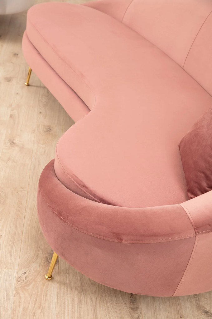 Hanah Home Třímístná pohovka ESES s opěradlem vpravo růžová 560ARE1351