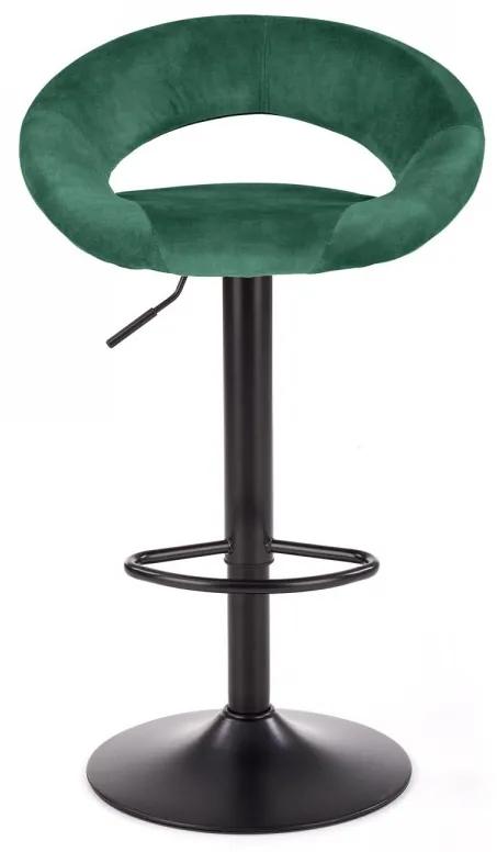 Barová židle Natasha tmavě zelená