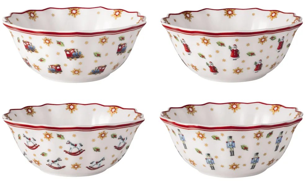 Villeroy & Boch Sada vánočních misek Toy’s Delight, Výroční edice, 4 ks 14-8585-8490