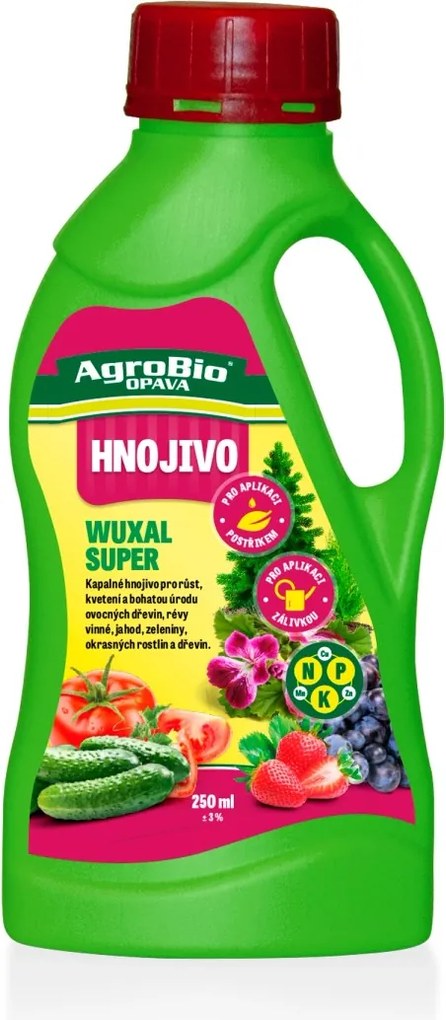AgroBio Opava Kapalné hnojivo pro růst, kvetení a úrodu Wuxal Super 250 ml