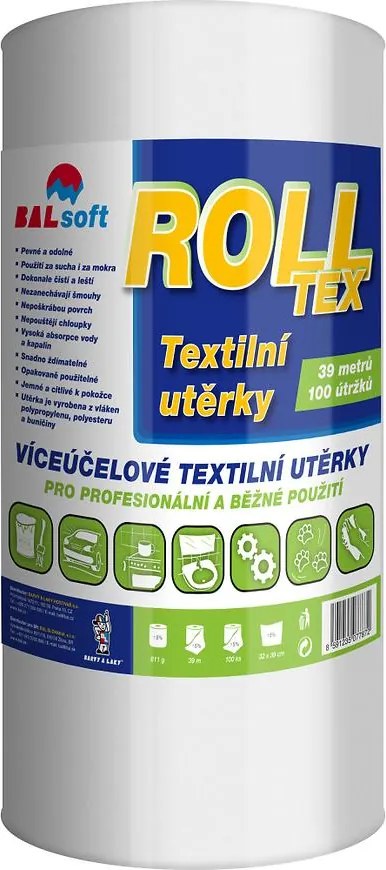 Rolltex textilní utěrky 39m 100 útržků