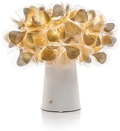 Slamp Stolní LED lampa CLIZIA BATTERY - MAMA NON MAMA Barva: Zlatá, Barva podstavce: bílá