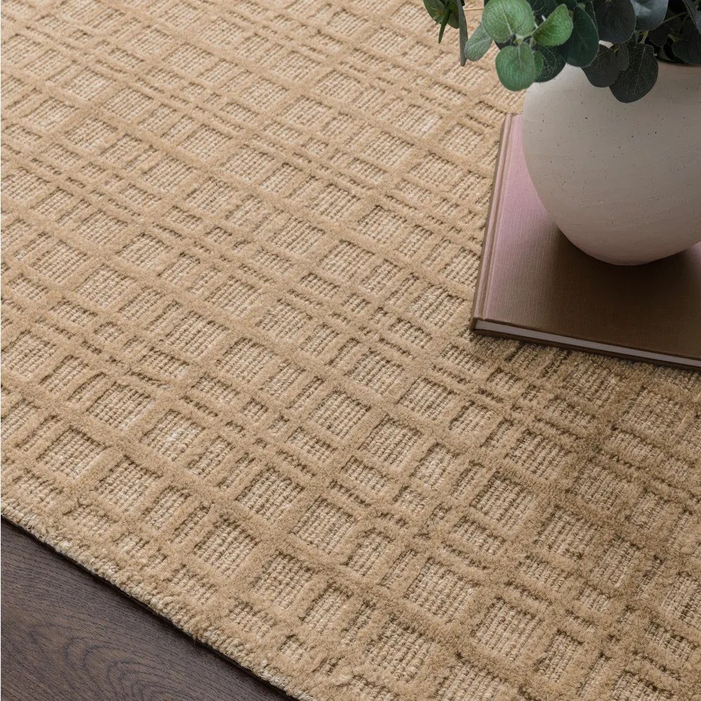 Béžový ručně tkaný koberec s příměsí vlny 120x170 cm Thatch Honey – Asiatic Carpets