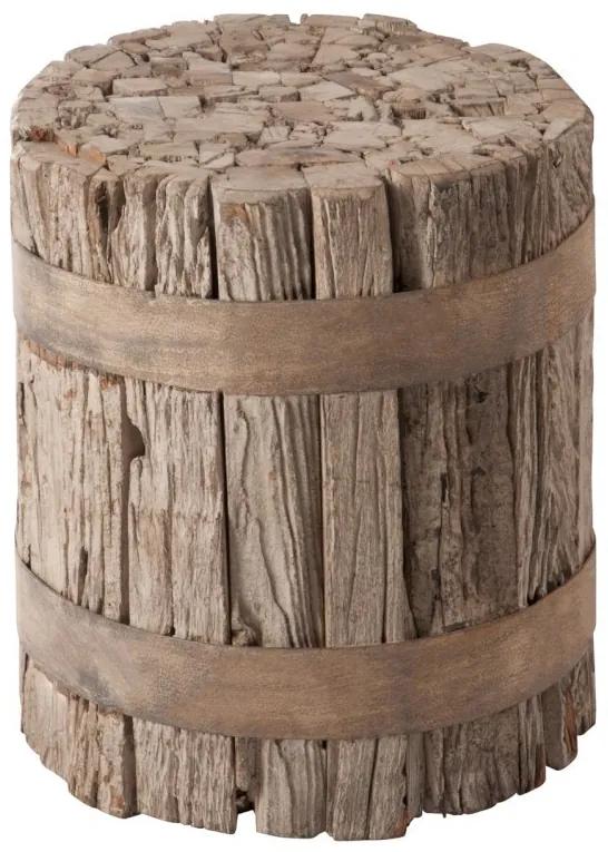 Stolička ze dřevěných špalíků Annelies -  Ø 40*45cm