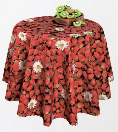 Ubrus PVC FL-1156 kulatý- Jahody (různé velikosti)