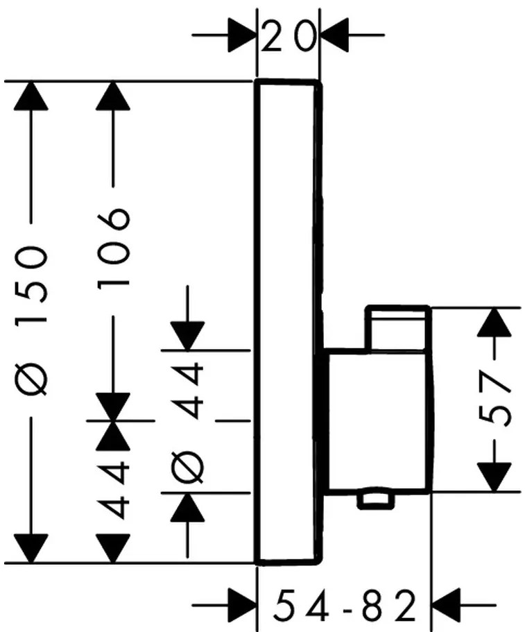 Hansgrohe Shower Select, termostatická baterie pod omítku na 2 spotřebiče, kartáčovaný bronz 15743140