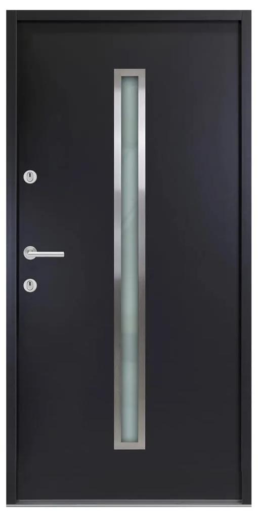 Vchodové dveře antracitové 100 x 200 cm hliník,  3190526