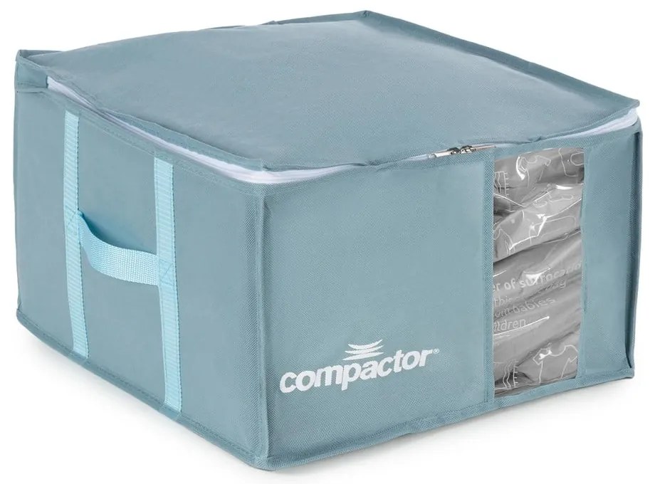 Vakuový plastový úložný box na oblečení 42x40x25 cm Blue Edition – Compactor