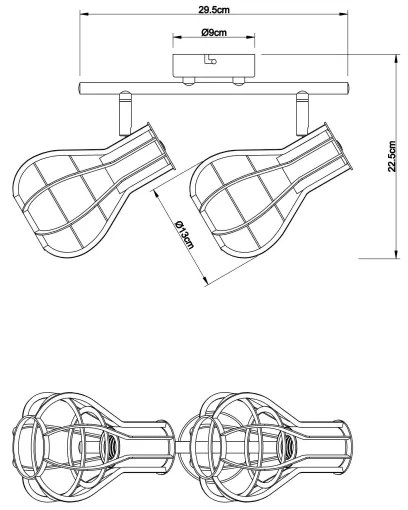 Globo 15388-2 - Bodové svítidlo CLASTRA 2xE27/40W/230V
