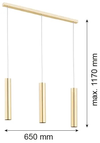 Argon 1443 - Lustr na lanku GOMERA 3xGU10/5W/230V mosaz