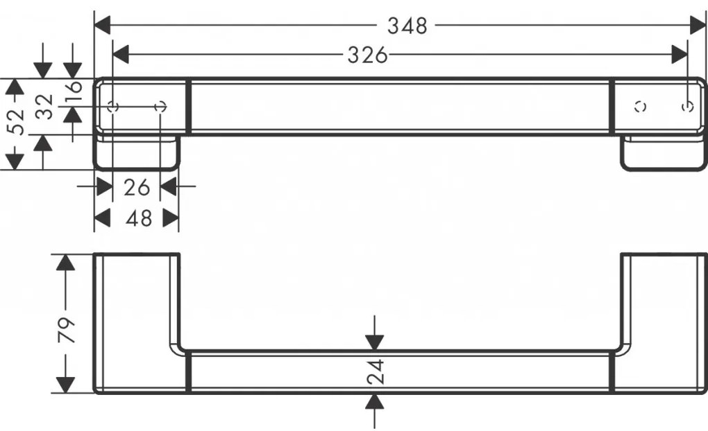 Hansgrohe AddStoris - Madlo, černá matná 41744670