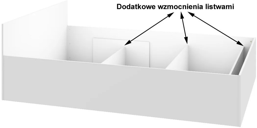 Postel CLP 90x200 cm s roštem bílá