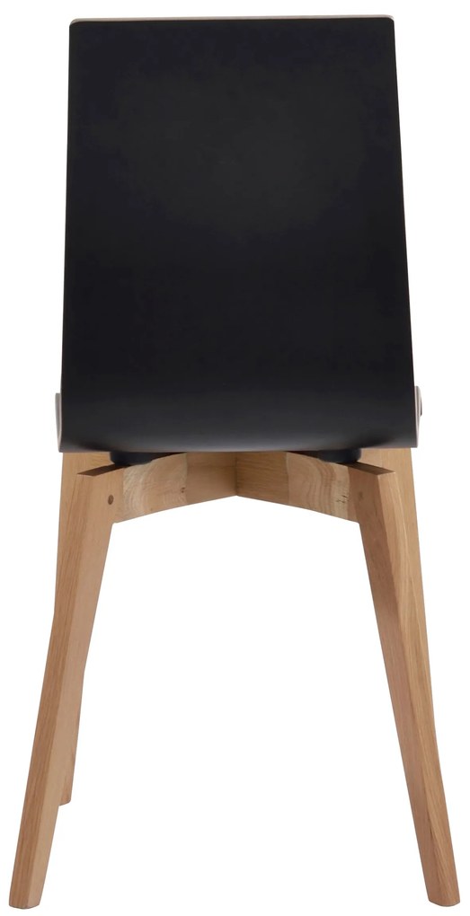 Černá/přírodní jídelní židle Rowico Tibra