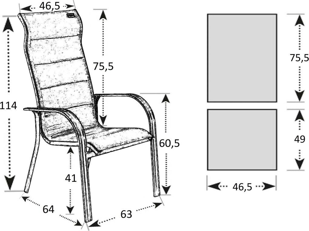 Doppler MIAMI stohovací zahradní křeslo