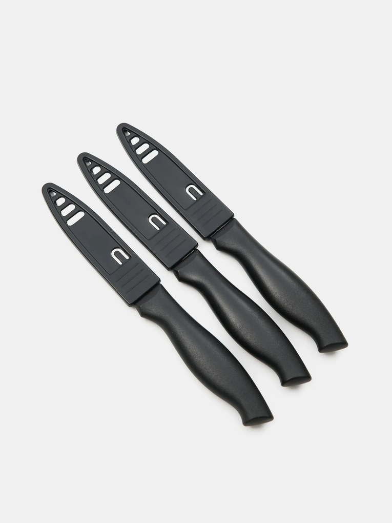 Sinsay - Sada kuchyňských nožů 3 pack - černá