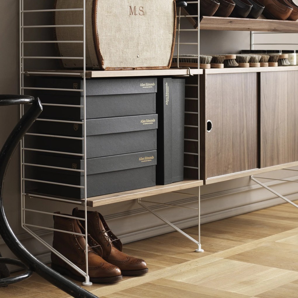 STRING Komoda Chest with Drawers 78 x 30 cm, Walnut