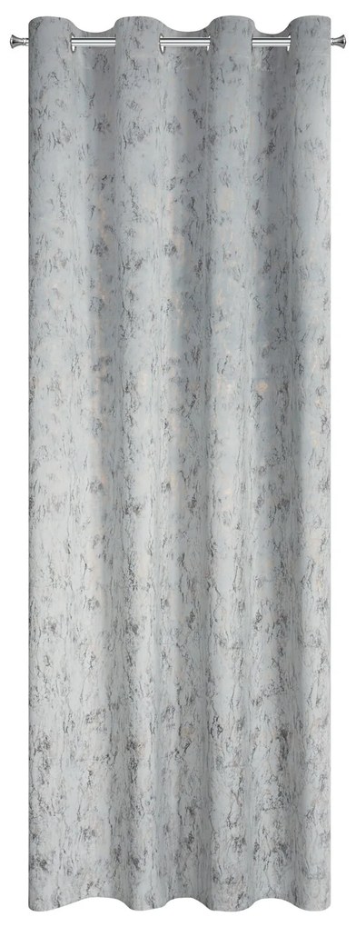 ZATEMŇOVACÍ ZÁVĚS NA KROUŽCÍCH KORNELIE 140X250 CM STŘÍBRNÁ