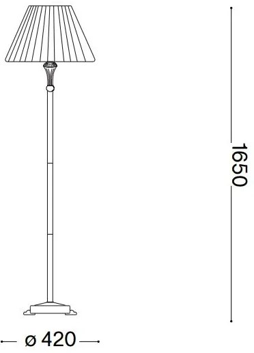 Ideal Lux - Stojací lampa FIRENZE 1xE14/40W/230V zlatá