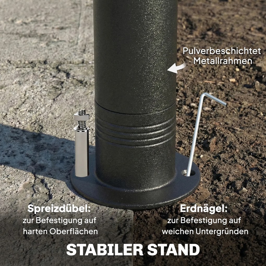 Pavilon 3x3m Vodoodpudivá stáj Zimovzdorný zahradní pavilon se stahovacím horním rámem Dvojitá střecha Krémově bílá