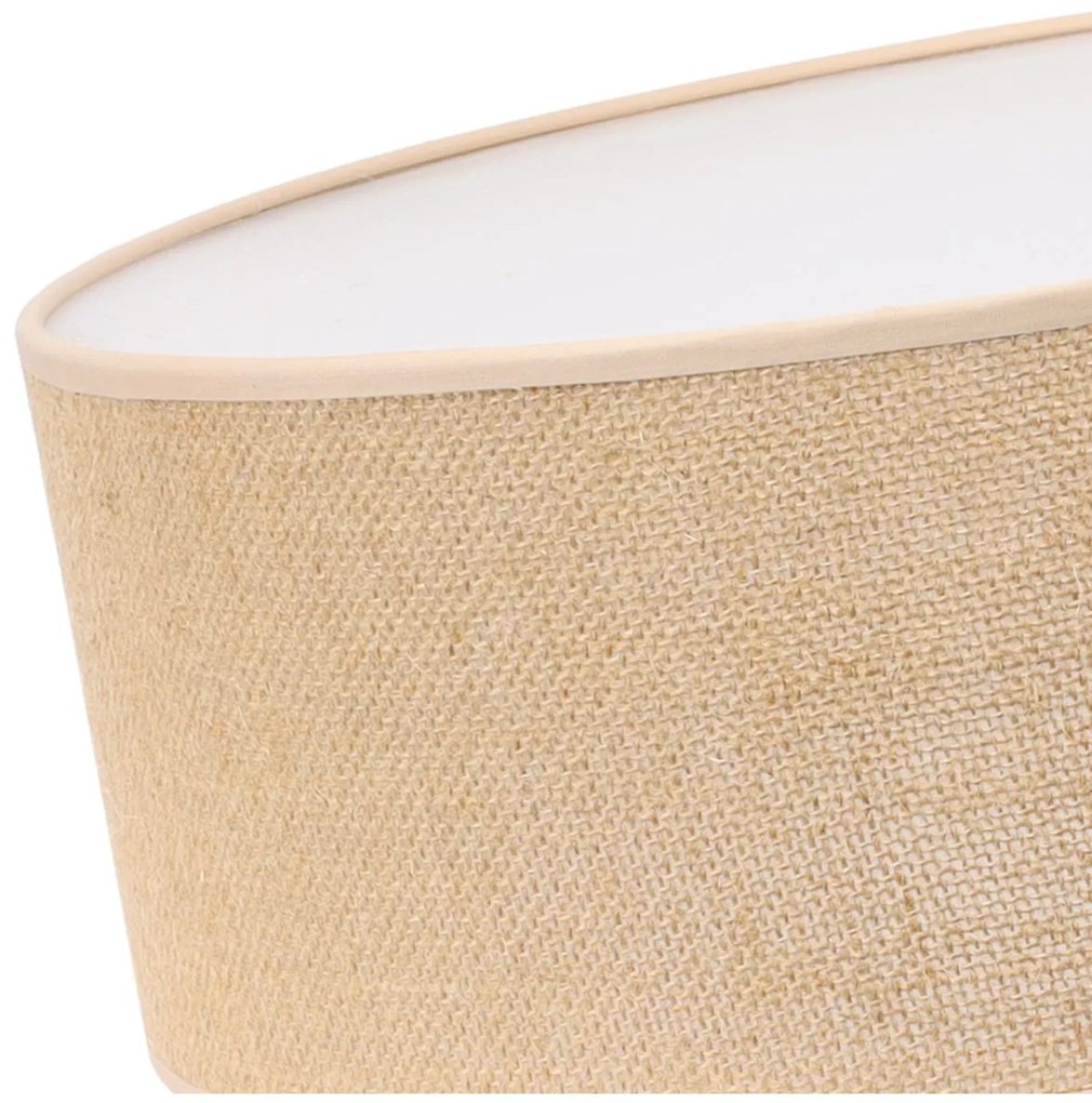 Stropní svítidlo Juta, 1x jutové stínítko, (bílé plexisklo), (fi 40cm)