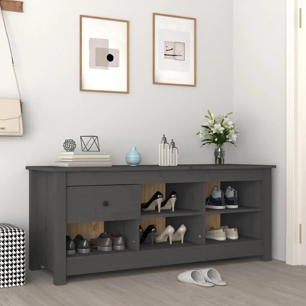 vidaXL Botník 110 x 38 x 45,5 cm masivní borovice [814594] Barva: medová hnědá