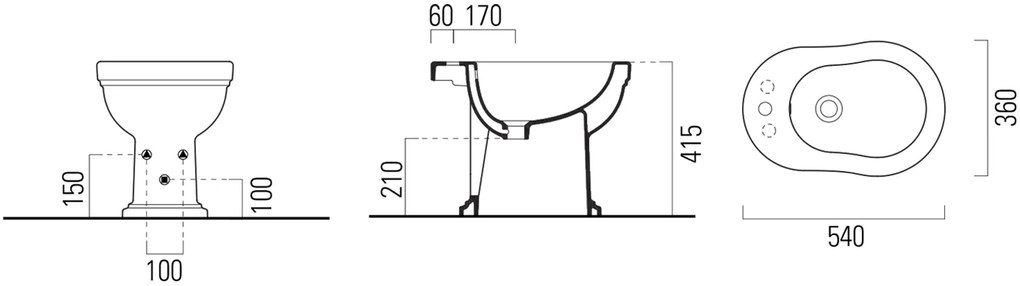 GSI CLASSIC bidet, 37x54cm, bílá ExtraGlaze - 8762111