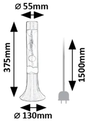 Rabalux 76025 - LED Lávová lampa POPPILOL LED/25W/230V