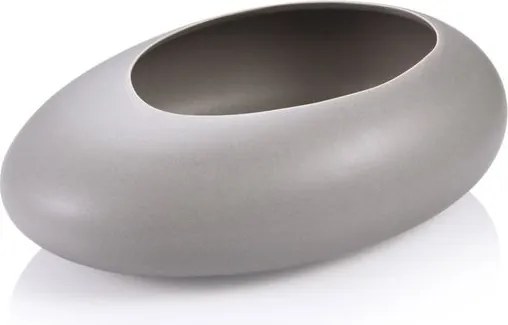 TESCOMA Oválný nízký květináč FANCY HOME Stones, šedá