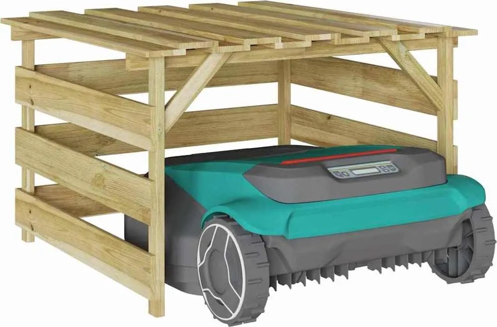 vidaXL Garáž na sekací stroj Hnědá 84 x 80 x 56 cm [42013028]