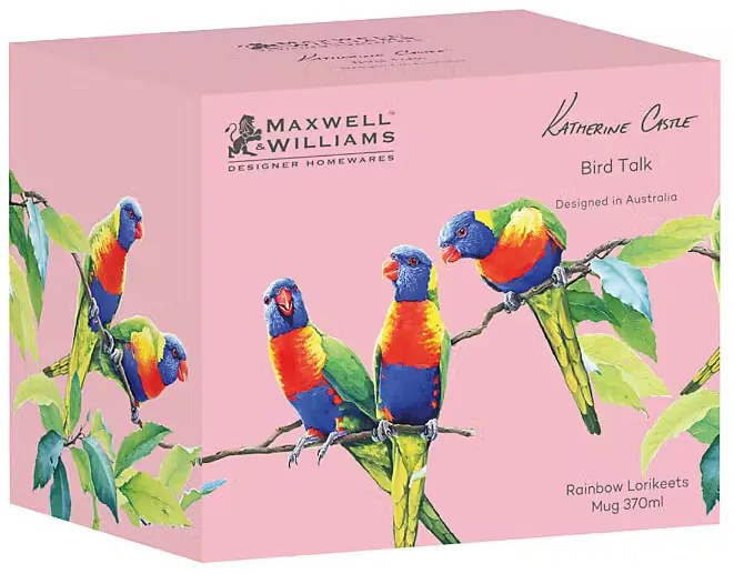 Maxwell and Williams CATHERINE CASTLE BIRD TALK Lori mnohobarvý Hrnek 370 ml