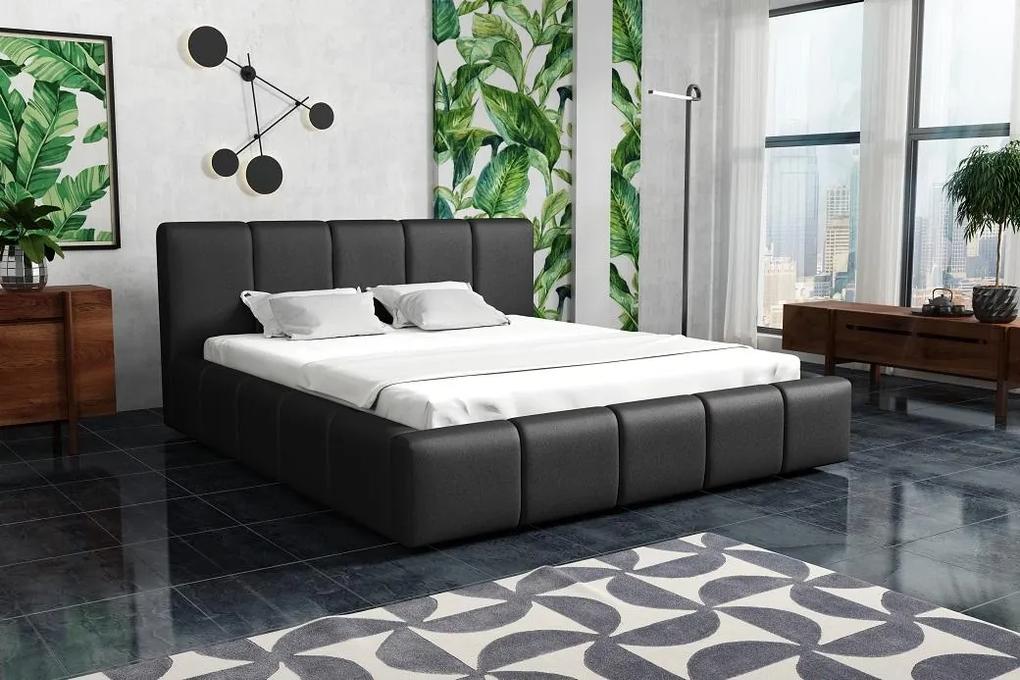 ZET, VALERA 180x200 moderní čalouněná postel s úložným prostorem
