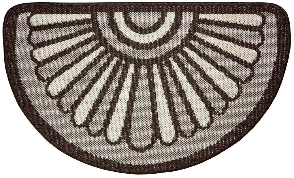 Protiskluzová rohožka Weave 105252 Taupe Brown Cream-50x80