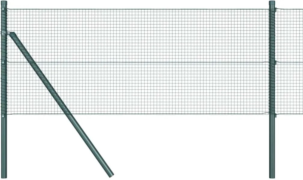 Zemní upevnění svařované drátěné ploty 25 x 0,5 m Zelená 3351714