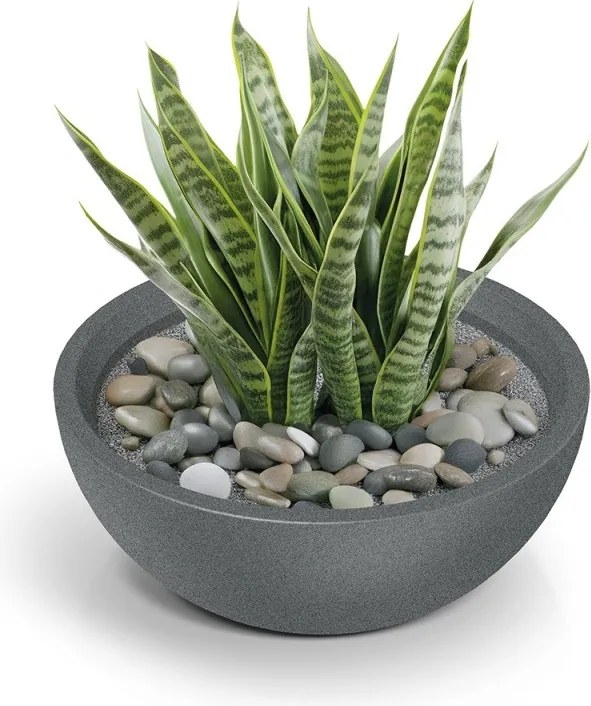Plastový květináč MOLIOS BOWLS pískový