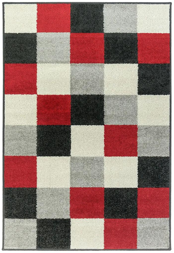 Koberce Breno Kusový koberec LOTTO 923/FM6X, Červená, Vícebarevné, 100 x 150 cm