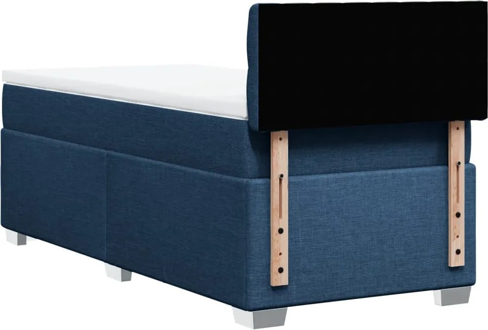 Box spring postel s matrací modrá 100 x 200 cm textil 3285812