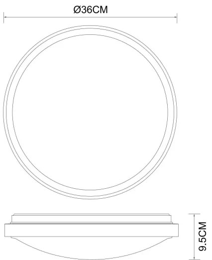 Globo 41764-18 - LED Stropní svítidlo BRUNO LED/18W/230V 3000/4000/6000K
