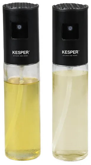 Rozprašovač na olej a ocet, sada 2ks 150ml, černá víka Kesper