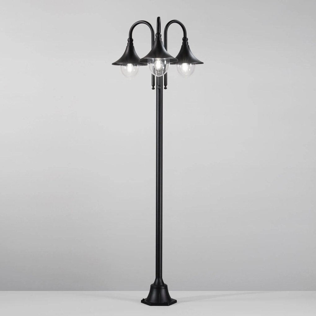 FAN LANT-PAVIA-P3 Sloupkové svítidlo PALO PAVIA černá, 3xE27, IP44, 190 x 56 cm - FANEUROPE