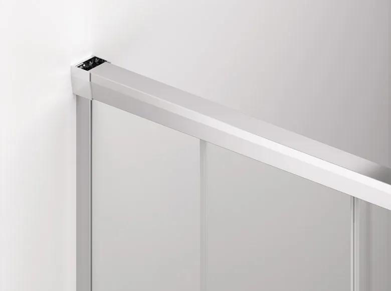 Sanswiss CADURA CAS2 posuvné sprchové dveře 150 cm Šířka: 1500 mm, Profil: Černá, Sklo: Shade 68