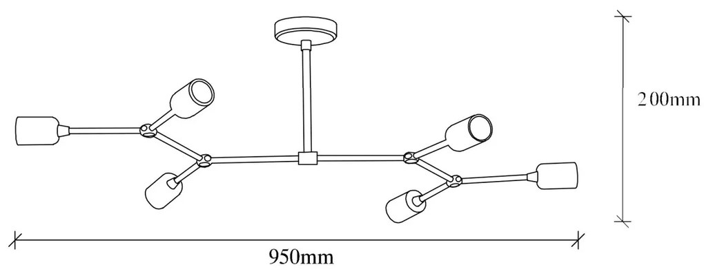 Stropní svítidlo SPARROW III měděné