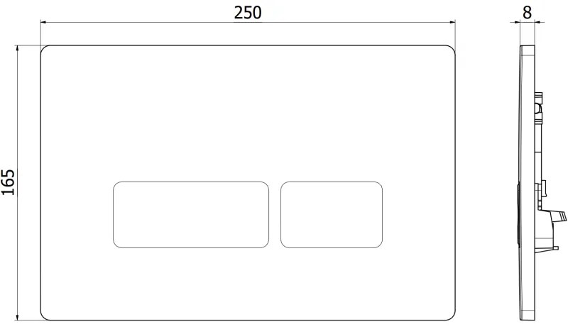 Mexen Tex 04, splachovací tlačítko, růžové zlato lesklá, 6104-09