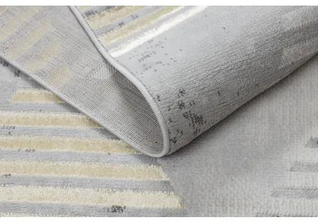 Dywany Luszczow Kusový koberec LIRA E1627 Trojúhelníky geometrický, šedá / zlatá Rozměr koberce: 240 x 330 cm