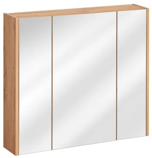 MAXIVA Závěsná skříňka se zrcadlem - MADERA 841, šířka 80 cm, dub artisan