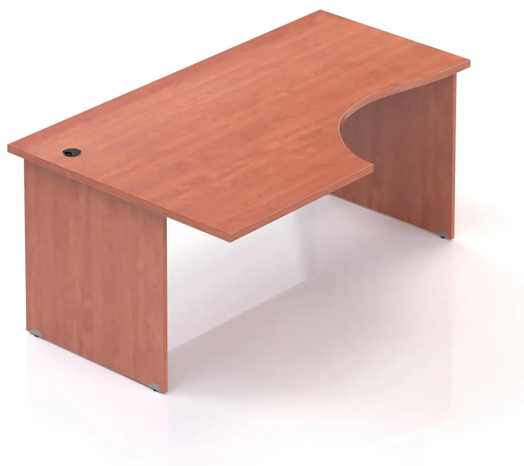 Kancelářský rohový stůl levý Komfort, dřevěná podnož, 160x70/100x76 cm BKA21 03