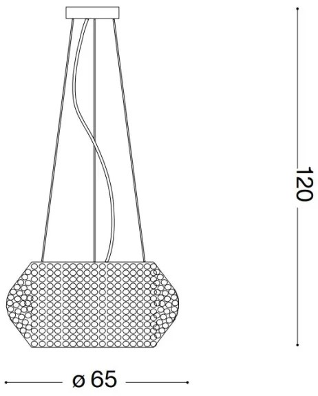 Ideal Lux - Křišťálový lustr na lanku PASHA 14xE14/40W/230V pr. 65 cm zlatá