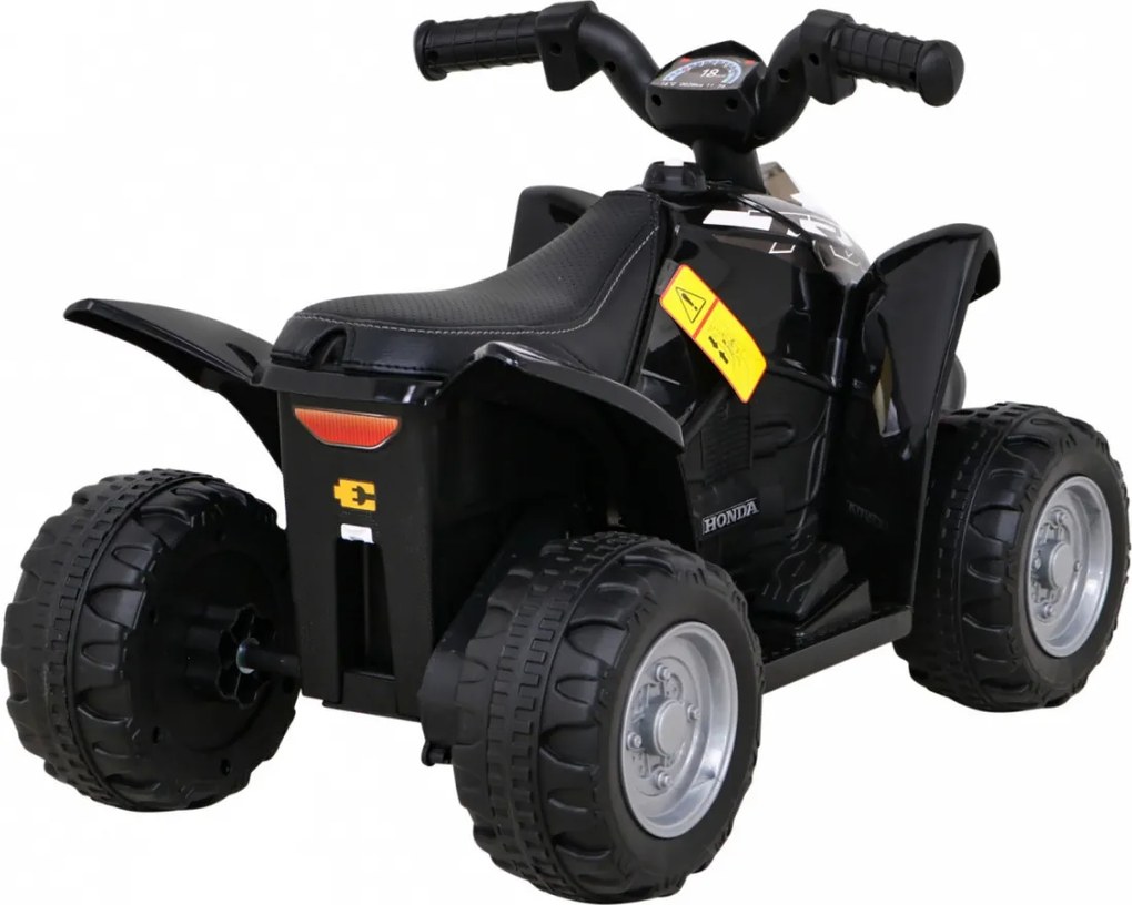 Ramiz Čtyřkolka Honda 250X TRX na baterie černá + klakson + LED + ekokůže