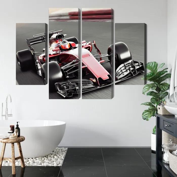 Vícedílný obraz Vůz Formule 1 Na Trati Nedostatek Nedostatek Přírodní plátno 160x120