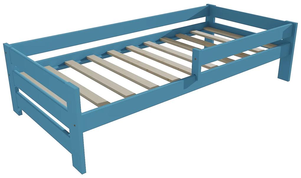 Vomaks Dětská postel se zábranou VMK006D KIDS Rozměr: 100 x 200 cm, Barva: barva modrá